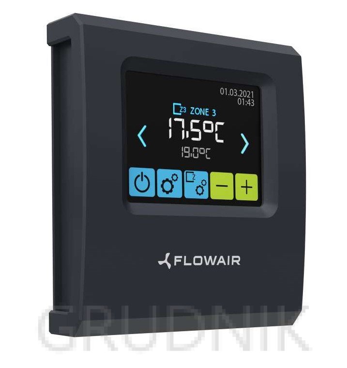 Inteligentny sterownik z wyświetlaczem dotykowym t-box zone Flowair ...