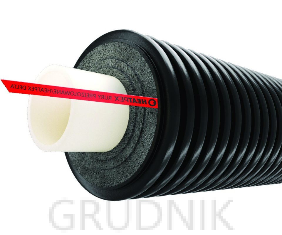Rura preizolowana pojedyncza HEATPEX DELTA PEX HEAT UNO 90x8,2, ØDzo ...