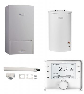 Pakiet: Kocioł kondensacyjny Cerapur Smart ZSB14-5C, zasobnik c.w.u ...