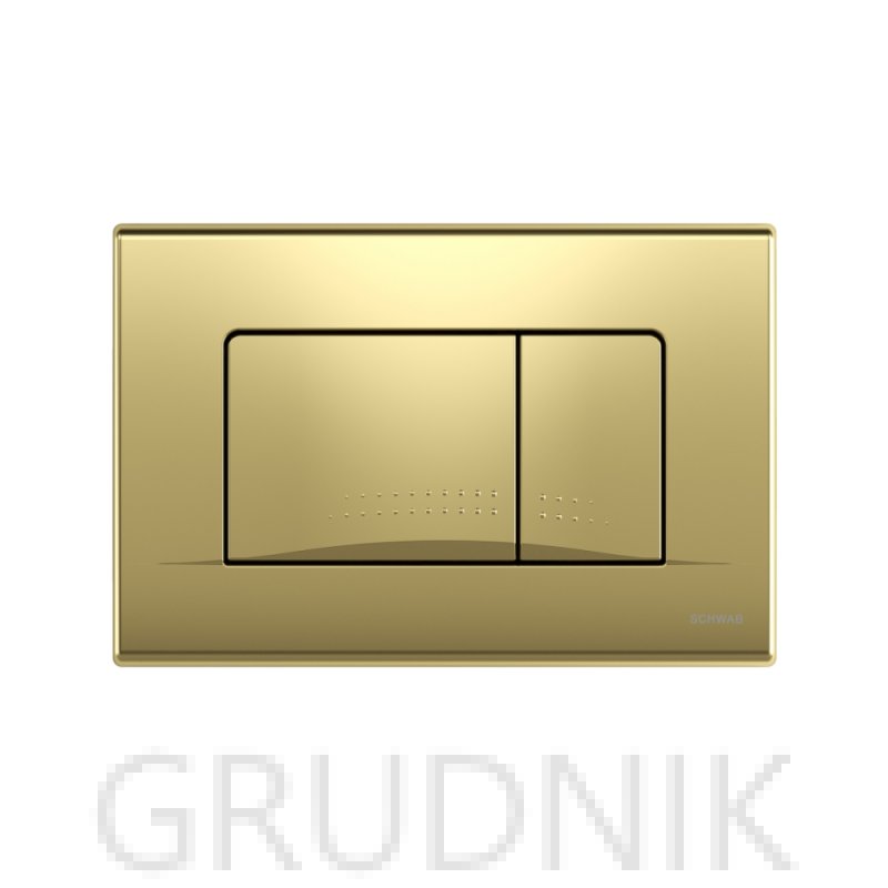 Przycisk spłukujący DOTS DUO złoty do DUPLO 189 / 198 Schwab 675130 1010400